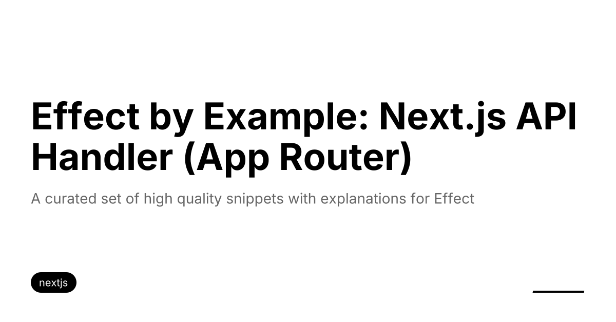 Next.js API Handler (App Router)
